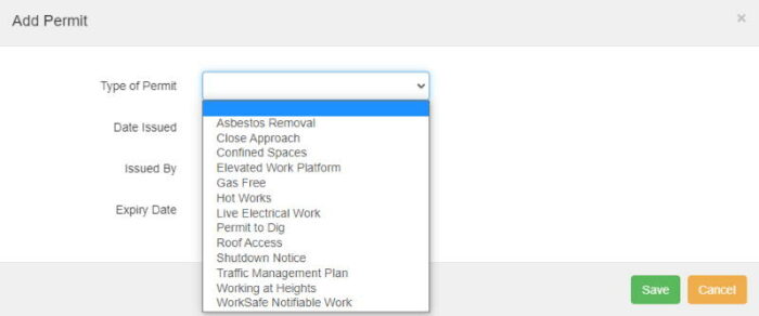 JSA Module - the Permits section - Hasmate